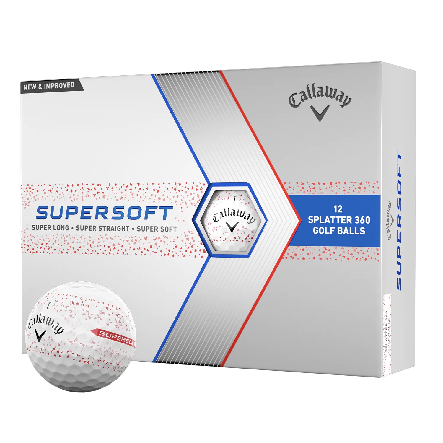 Callaway Supersoft Splatter 360 Red Golf Balls One Dozen – PARZ