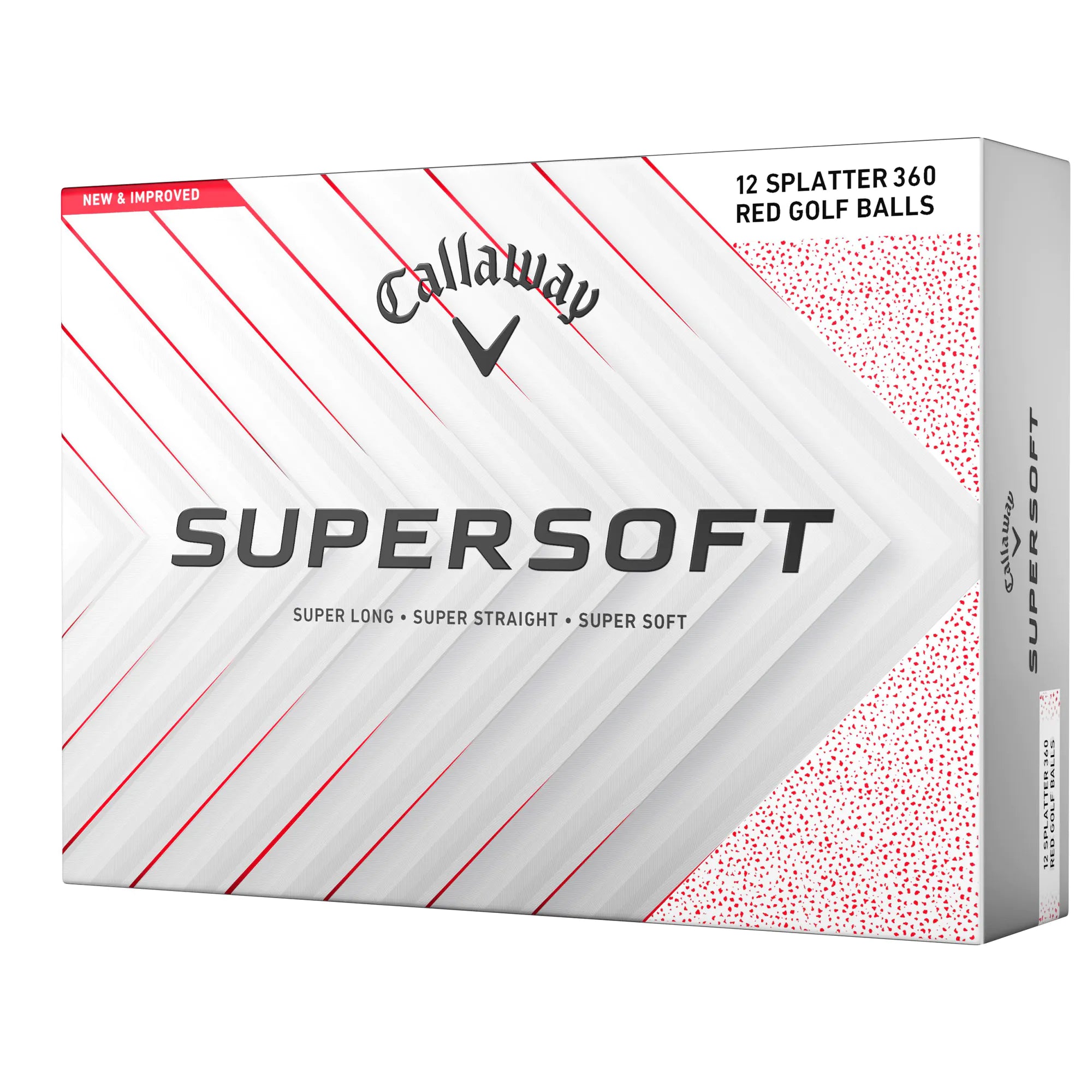 Callaway Supersoft Red Splatter 360 2025 Golf Balls - White – PARZ